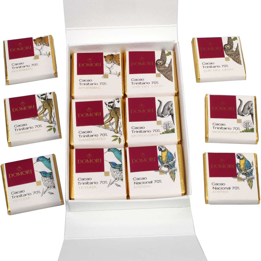 DOMORI "12 Napolitains" 70% Schokoladen Probierpackung