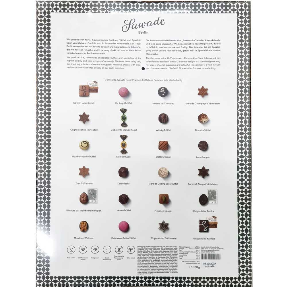 Sawade: Advent calendar with Pralines, truffles and chocolates