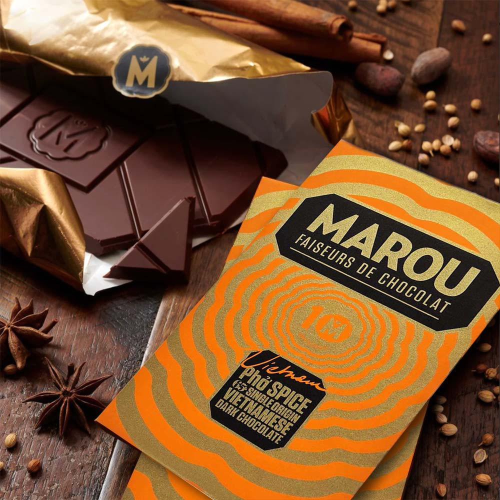 MAROU "Pho Spice" in 65% dark chocolate with spices