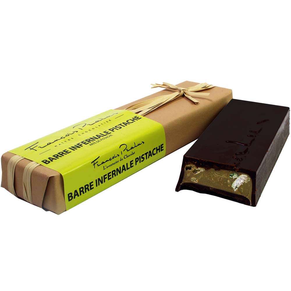 Pralus Barre infernale Pistache 75% Schokolade & Pistazien