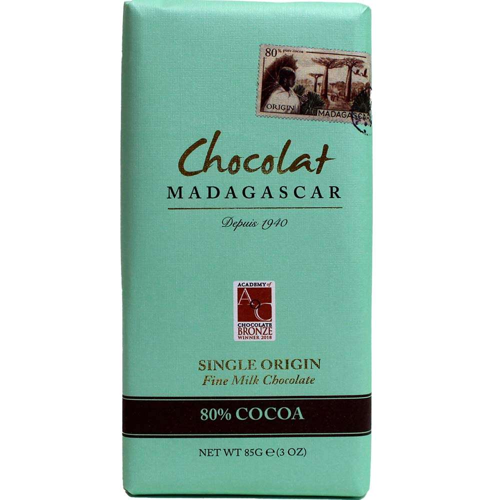 Chocolat Madagascar 80% fine milk chocolate | Chocolats-de-luxe.com