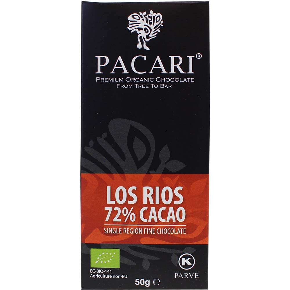 PACARI: Chocolate Los Rios 72% con granos de Arriba Nacional