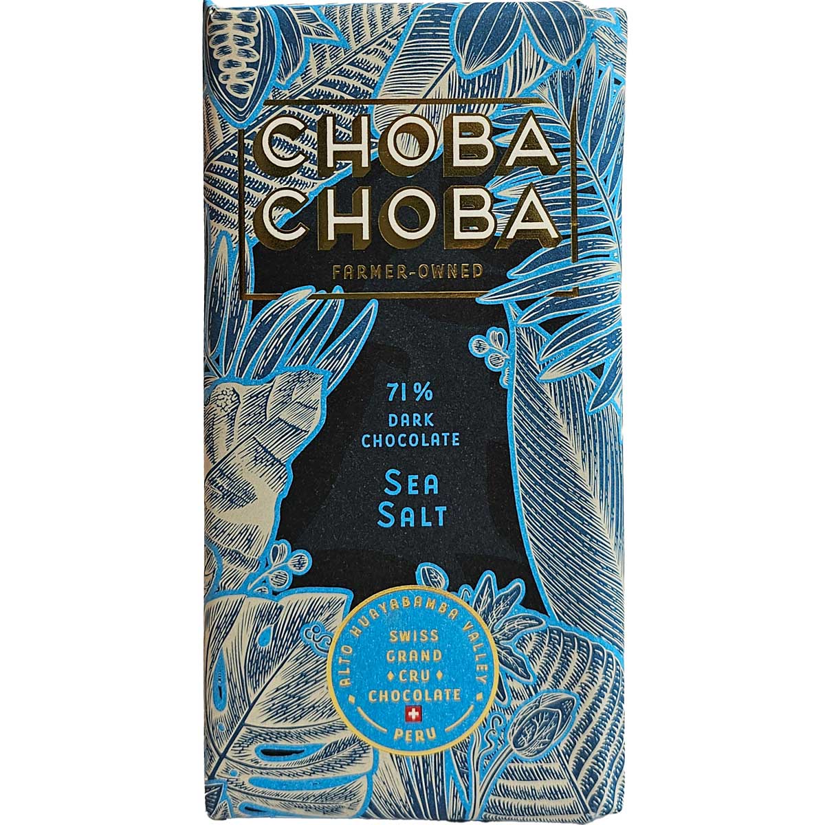 CHOBA-CHOBA 71% dark chocolate with sea salt Organic