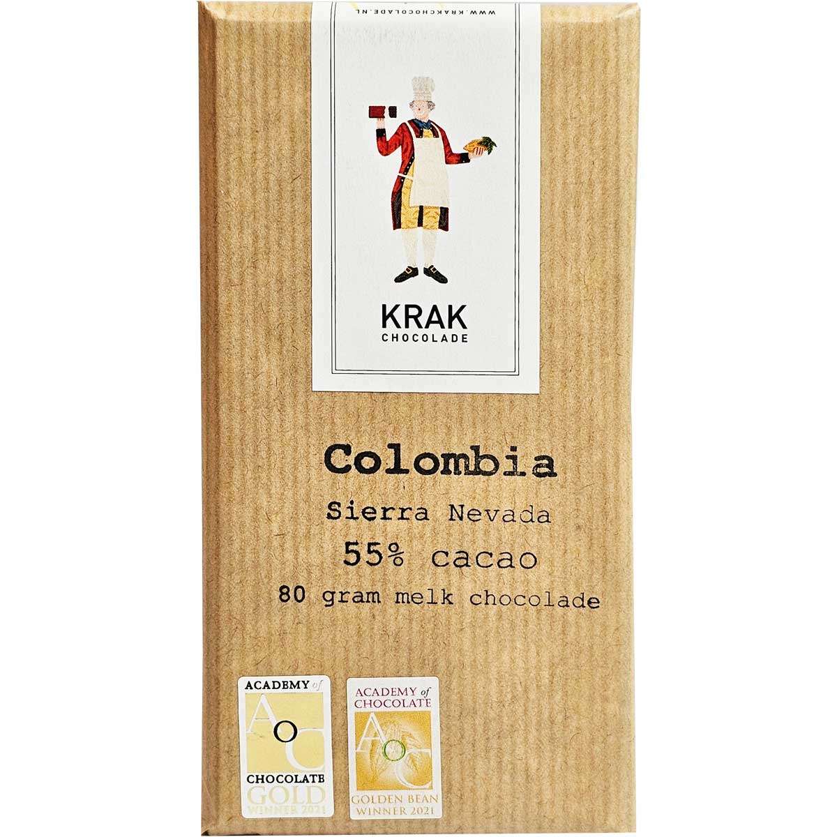 KRAK: "Colombia Sierra Nevada" milk chocolate 55% cacao